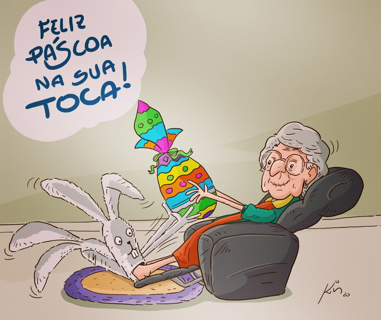 Páscoa – Kim – Caricaturas, ilustrações, cartuns, charges… DF